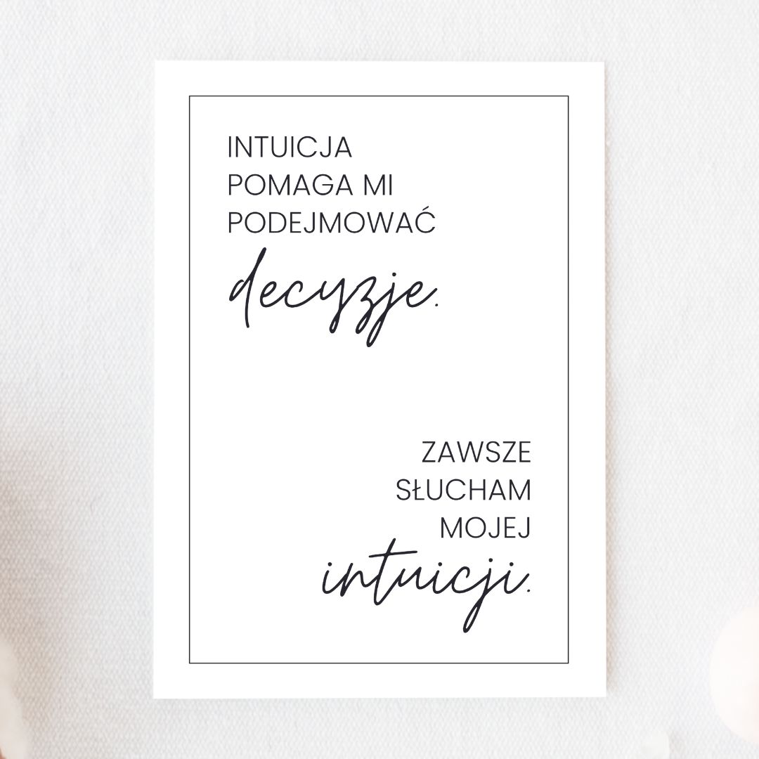 Plakat do druku – Słucham intuicji - Natura bogini